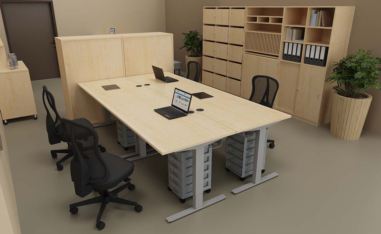 Im Lehrerzimmer Team-Atelier finden Lehrkräfte einen einladenden ...